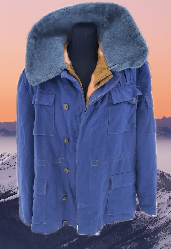 Vintage military rare blue uniform Soviet Avganistan … - Gem