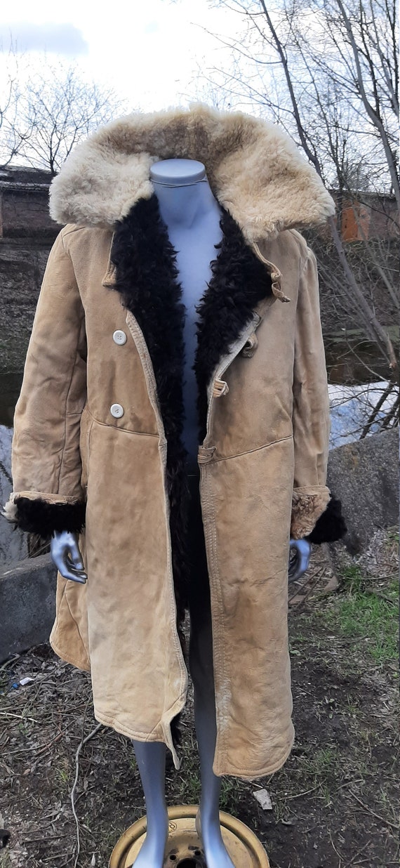 Military winter Soviet fur coat officers north USSR - Gem