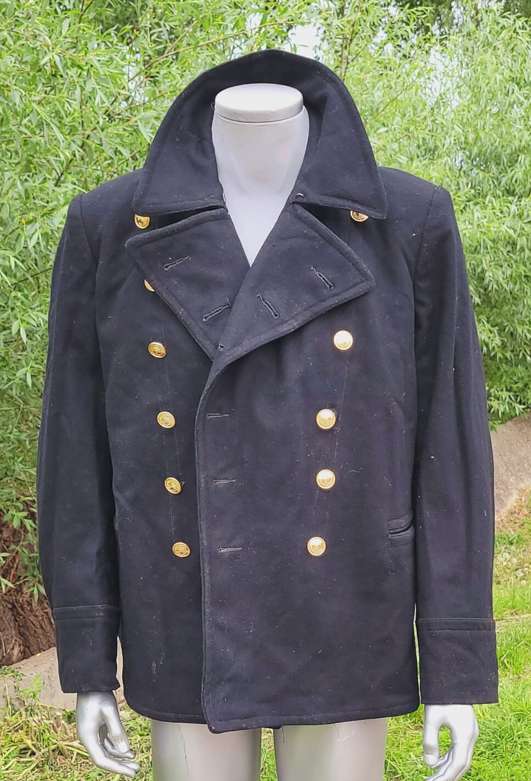 Military Woolen Pea Coat Sailor Navy USSR - Etsy