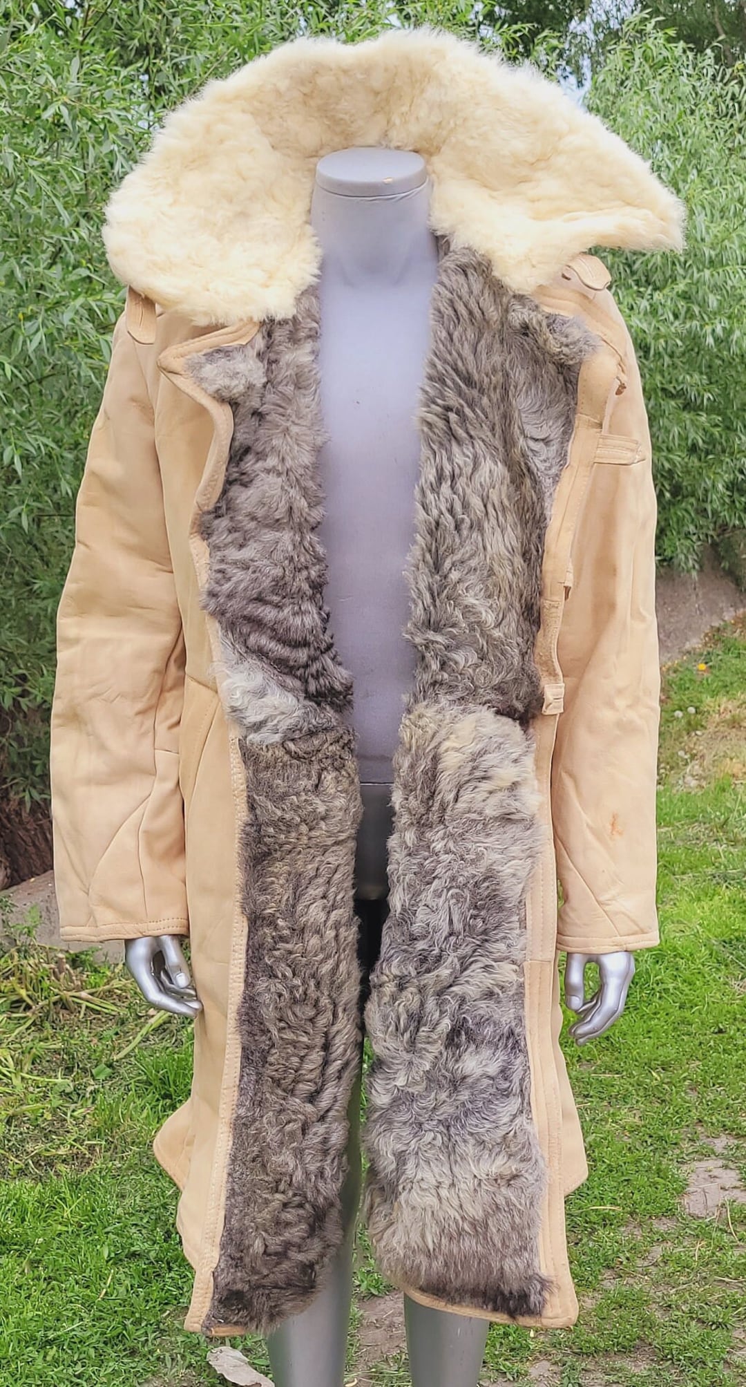 Vintage Military Moss Coat Natural Sheepskin BEKESH USSR Army - Etsy