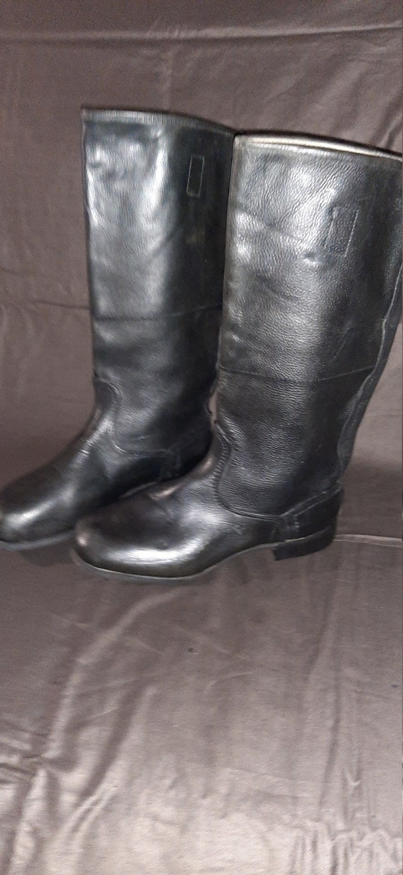 Military officer boots Red Army USSR Yuft boots - Gem
