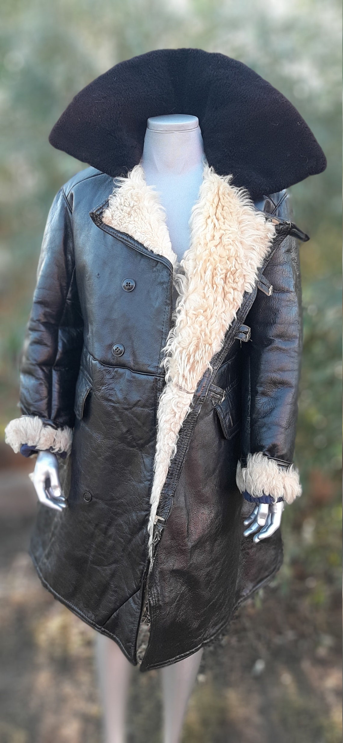 Vintage Rare Soviet Military Fur Coat USSR Navy - Etsy