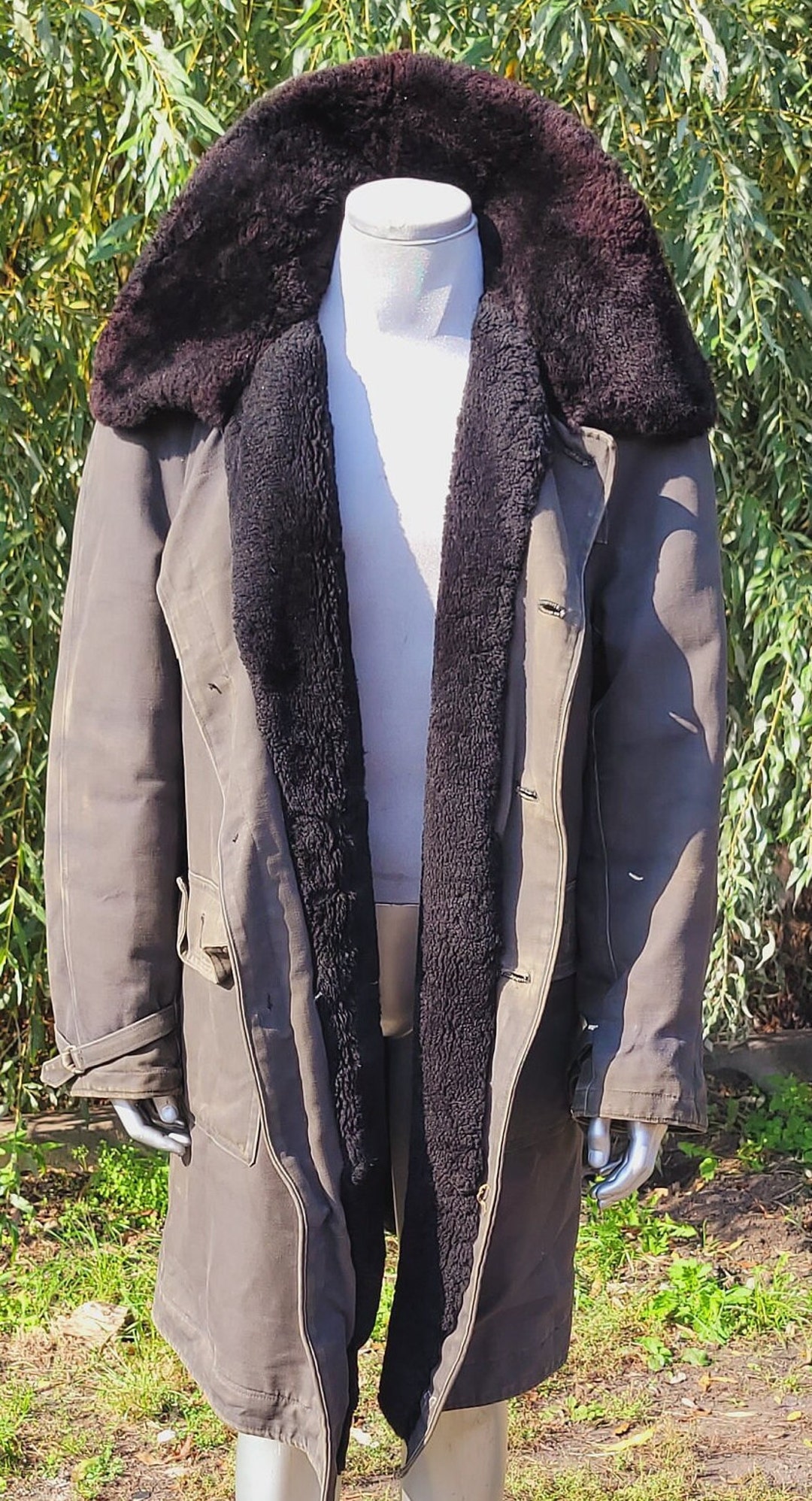 Vintage Original 1940s USSR Red Army Winter Military Fur Coat - Etsy