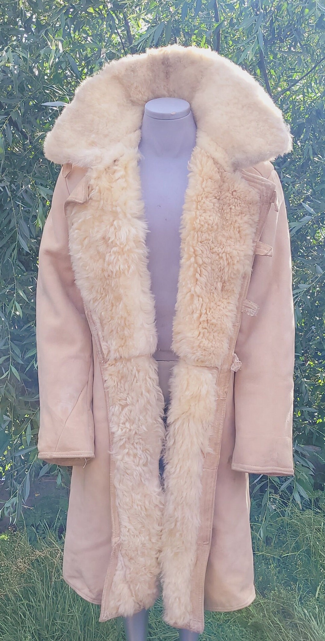 Vintage Military Fur Coat Natural Sheepskin BEKESH USSR - Etsy