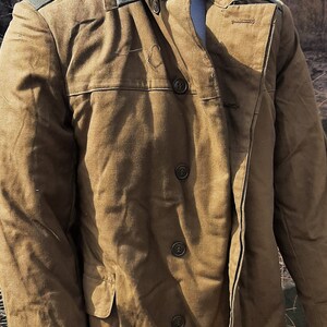 Vintage 1980s Bushlat Khaki Jacket, Quilted Cotton Winter Coat Soviet ...