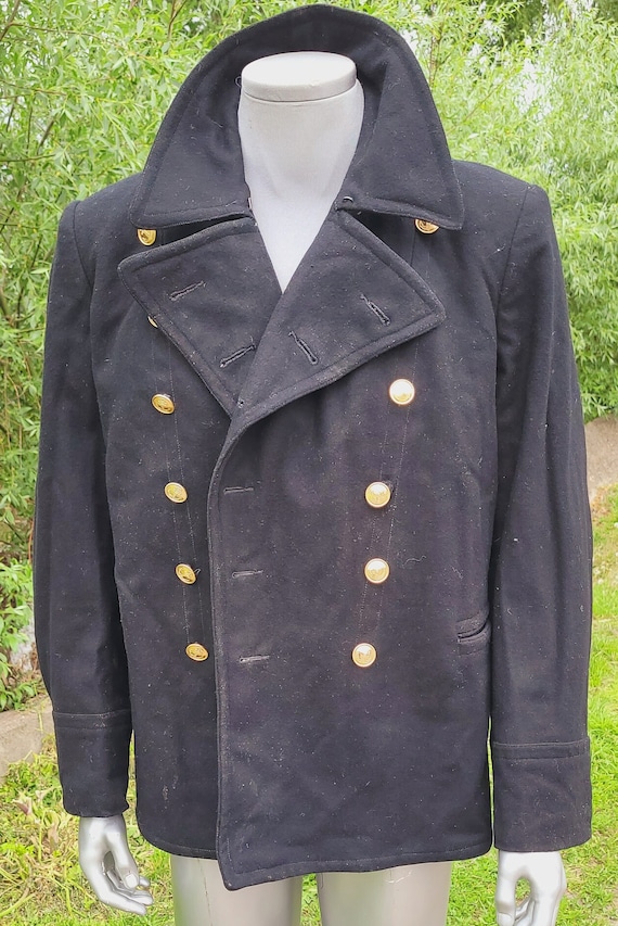 Military woolen pea coat sailor Navy USSR - Gem