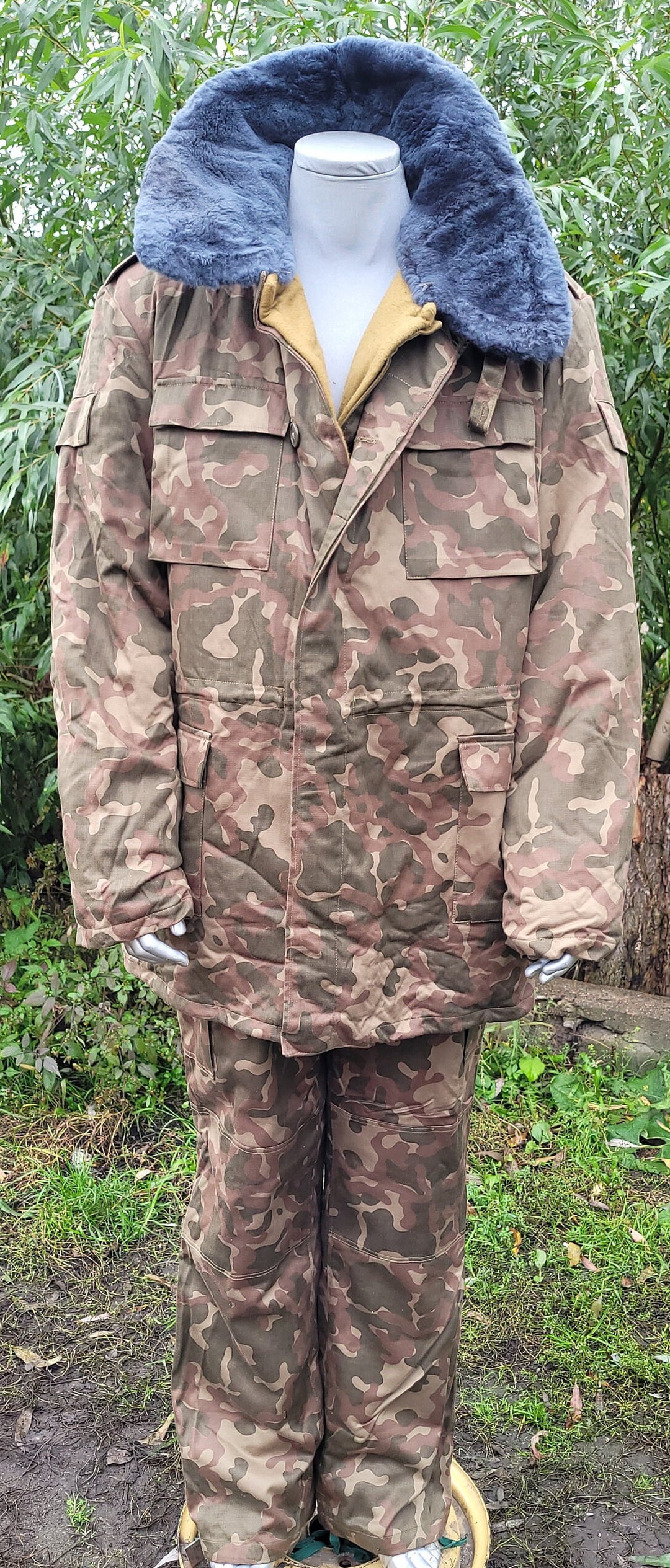 Vintage Rare Military Winter Uniform Camouflage BUTANE Jacket With ...