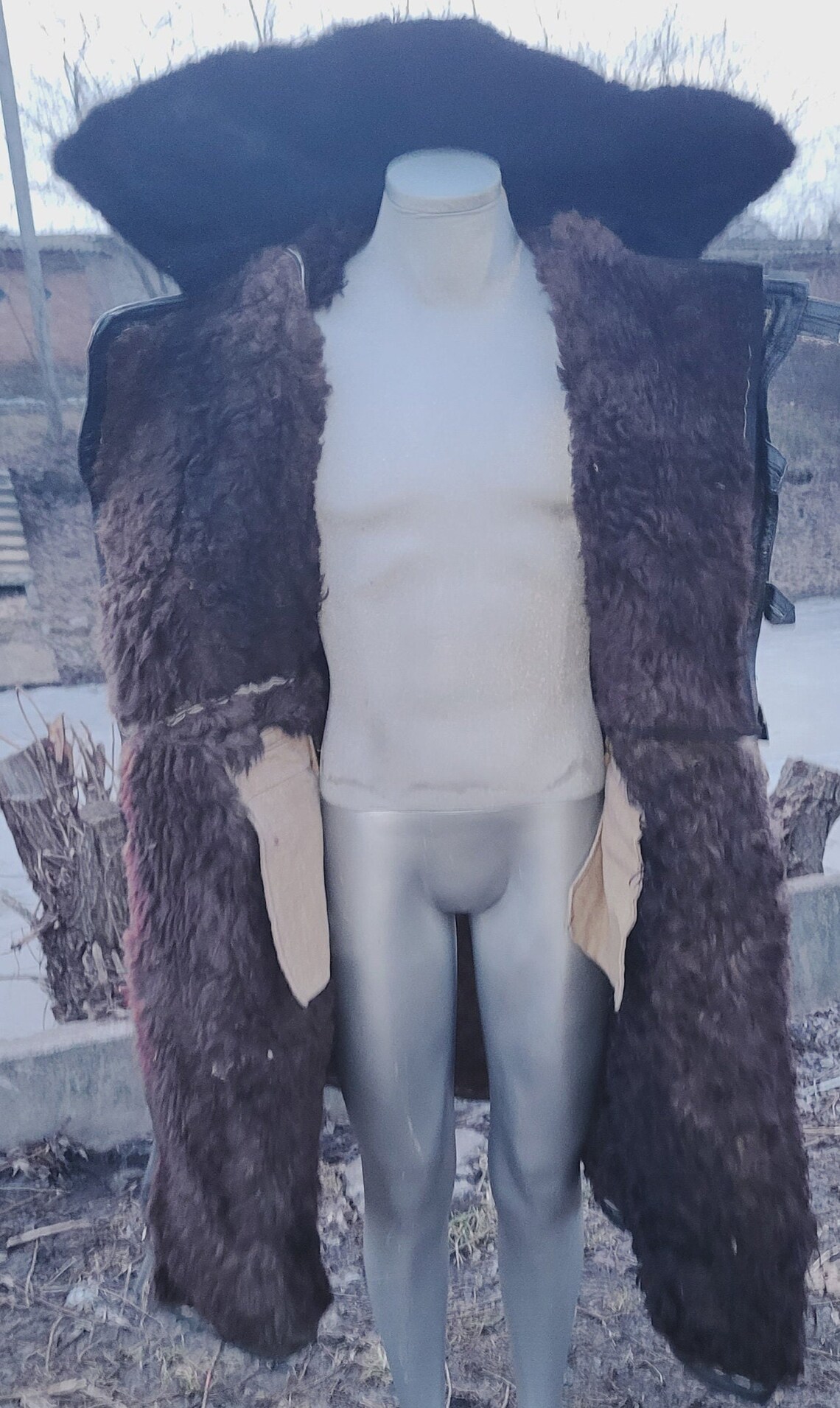 Soviet Military Fur Coat Natural Sheepskin for Naval - Etsy