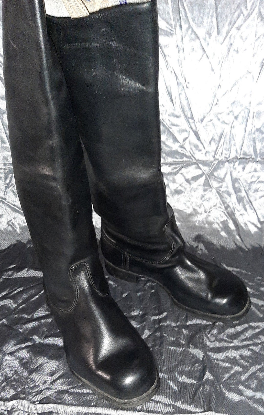 Soviet Army Officers High Chrome Leather Boots USSR Military Riding ...