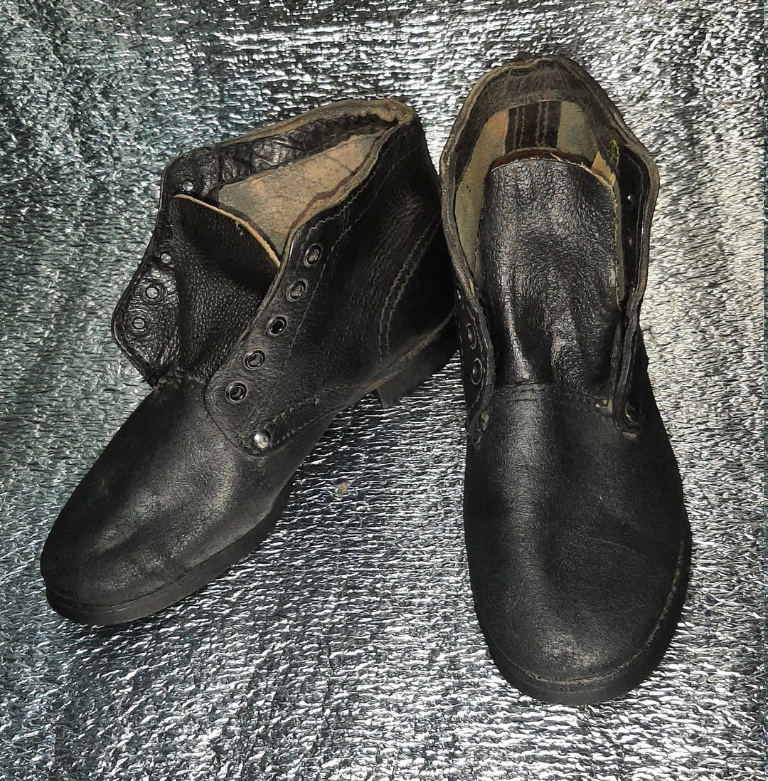 Military Soviet Leather Boots With USSR Laces - Etsy