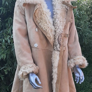 Vintage Rare Military Soviet Fur Coat Natural Sheepskin Officers ...