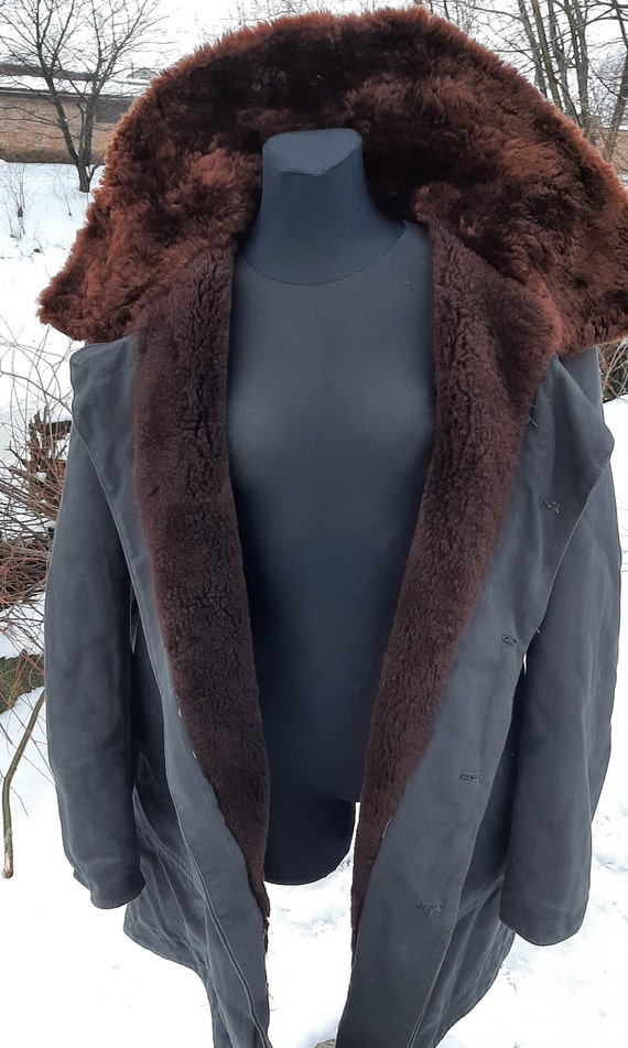Soviet military large heavy fur jacket for tank crews… - Gem
