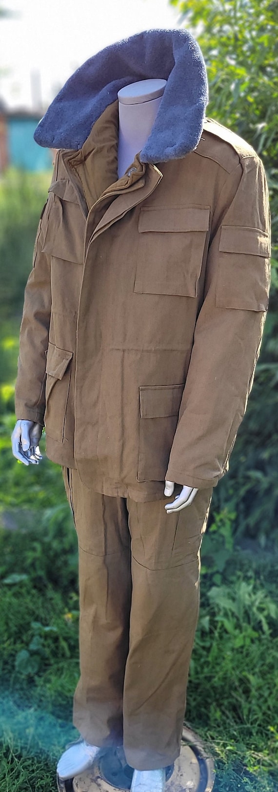 Military winter combat uniform Afghan jacket with poc… - Gem