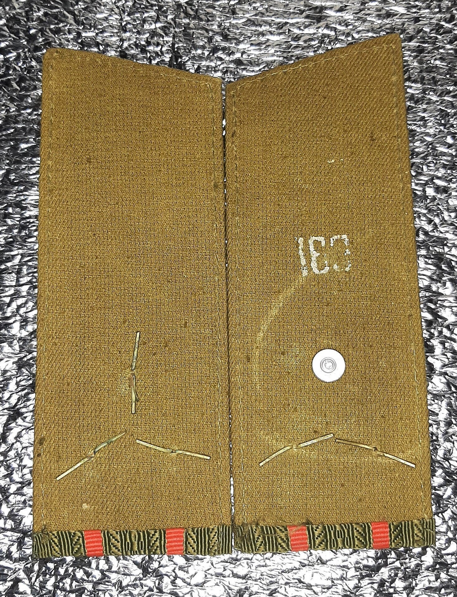 Vintage Collectible Shoulder Boards With Stars, Gold and Red Pattern ...
