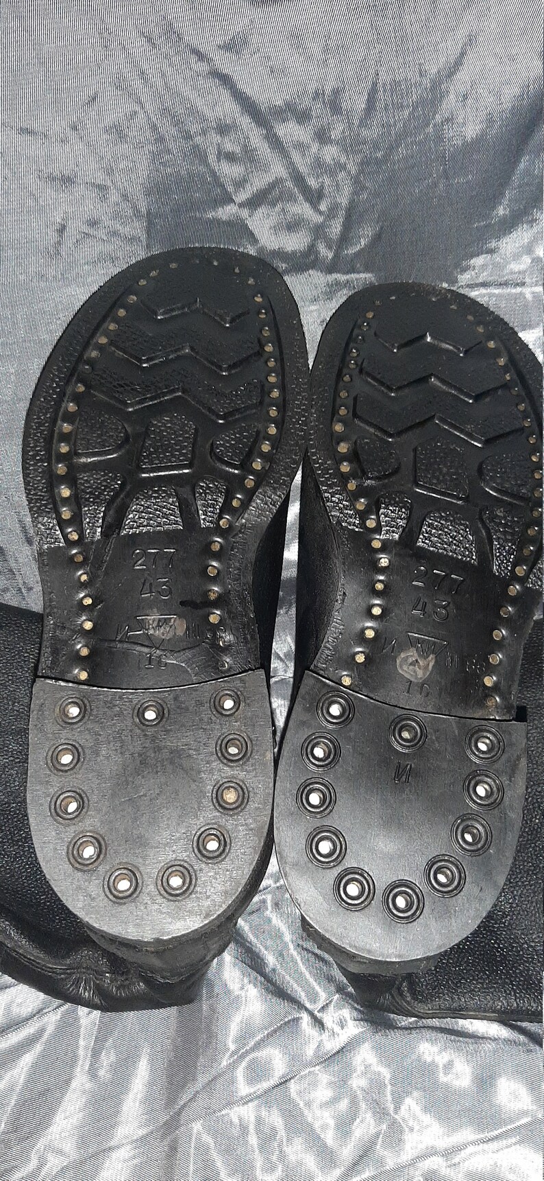 Vintage Soviet Kirza Boots Original Factory Made Pair Classic Old Era ...