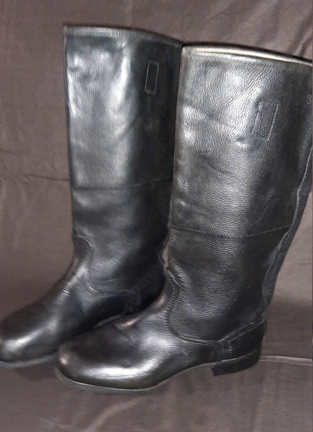 Vintage Leather Boots USSR Yuft Boots RKKA - Etsy