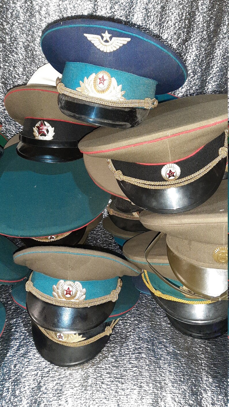 Vintage Soviet Caps Military Officers USSR Army - Etsy