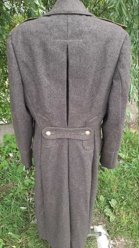 Soviet USSR Military Army Officer Wool Overcoat brown… - Gem