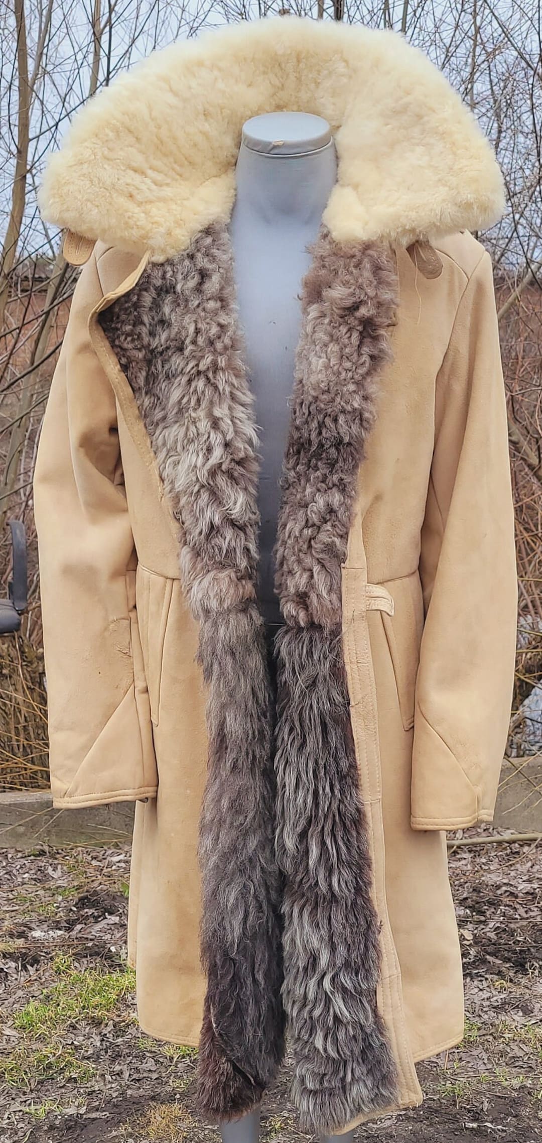 Military Winter Fur Coat BEKESHA Natural Sheepskin for Officers USSR - Etsy