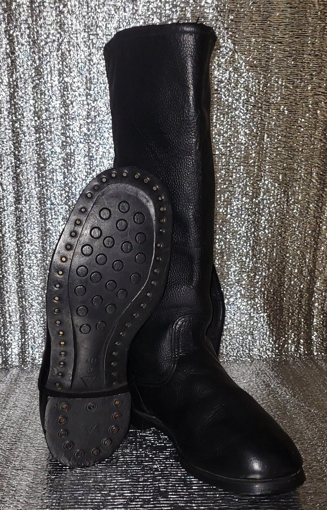 Vintage Rare Leather Military Boots Red Army USSR With Pimpled Soles - Etsy