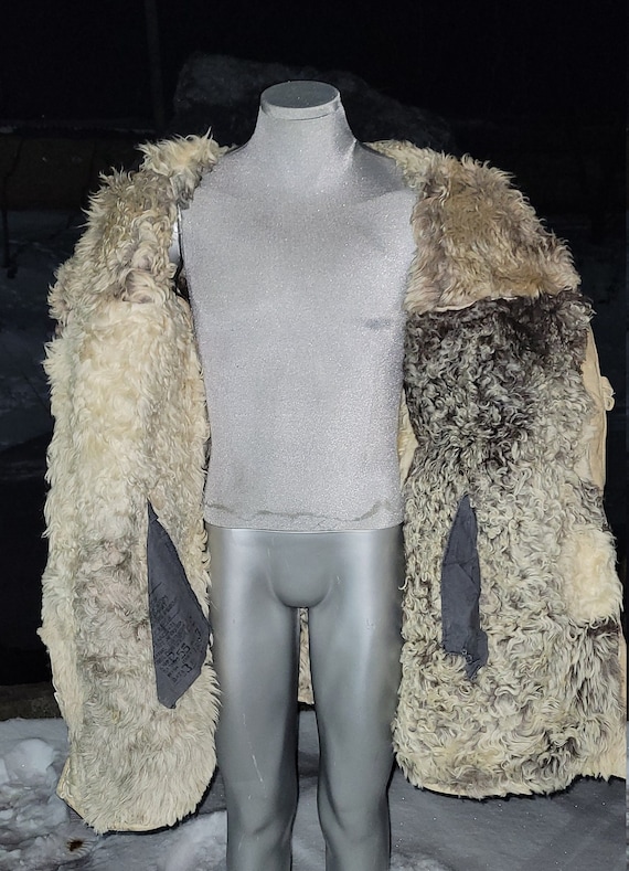 Soviet military fur coat natural sheepskin Northern M… - Gem