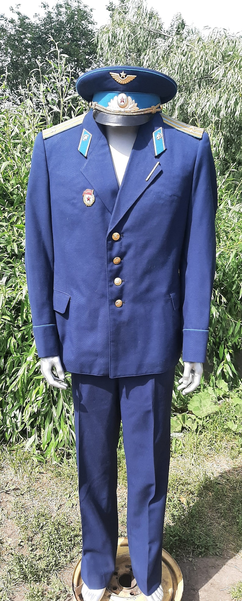 Vintage Legendary Blue USSR Pilot Uniform With Guard Badge - Etsy