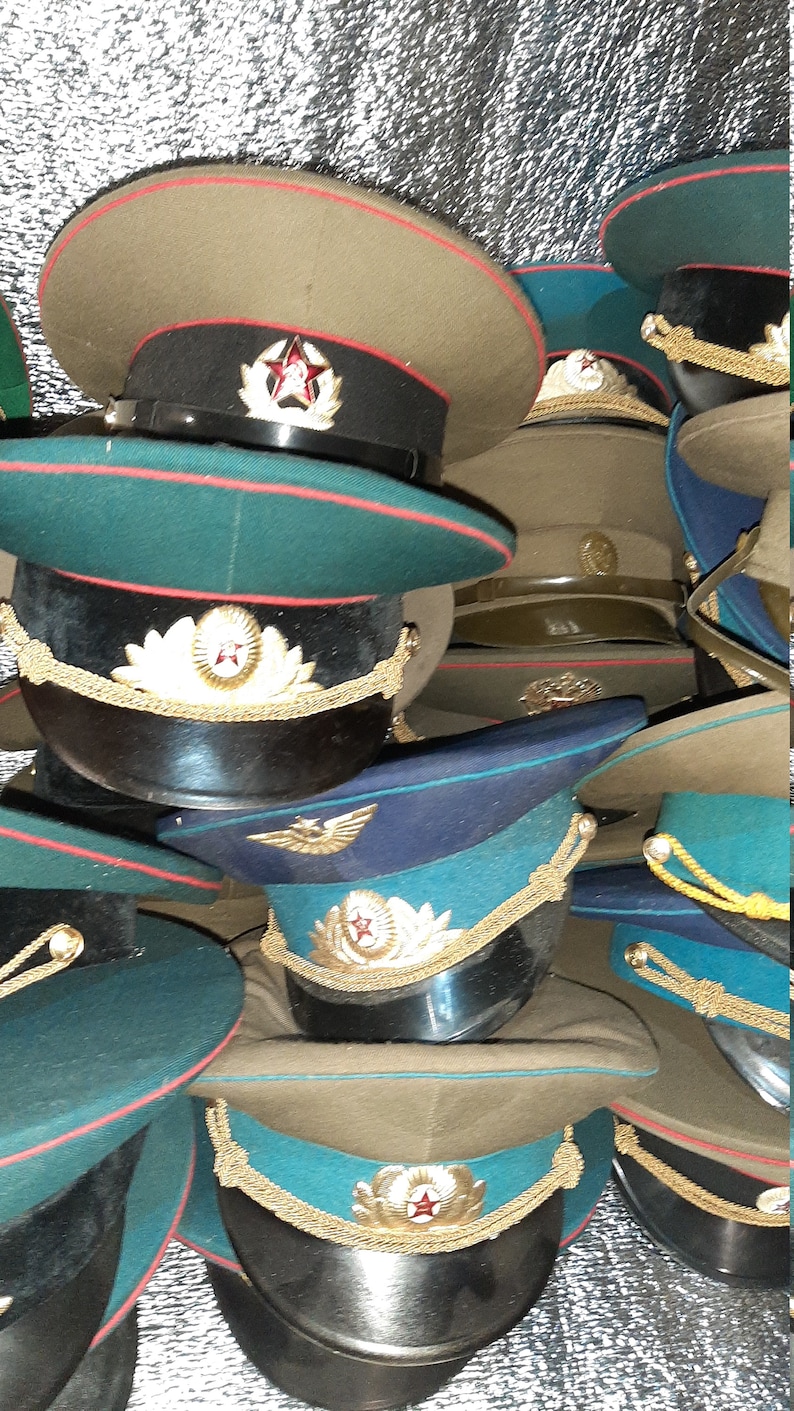 Vintage Soviet Caps Military Officers USSR Army - Etsy