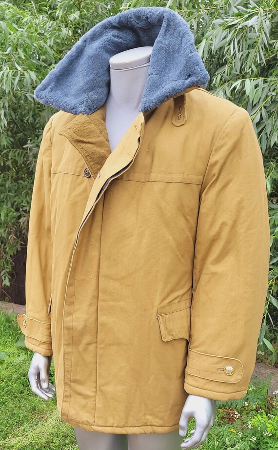 Vintage military winter pea jacket Afghan officer USSR - Gem