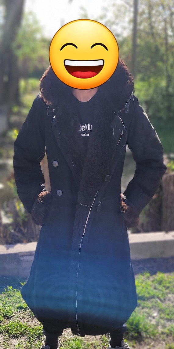 Soviet Military Fur Coat Made Natural Black Sheepskin USSR - Etsy