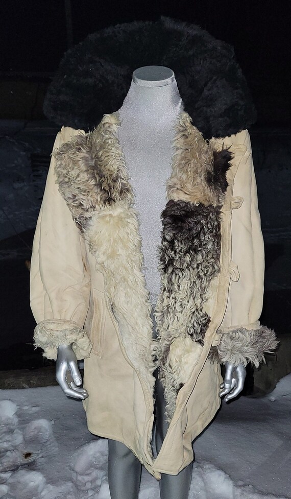 Soviet military fur coat natural sheepskin Northern M… - Gem