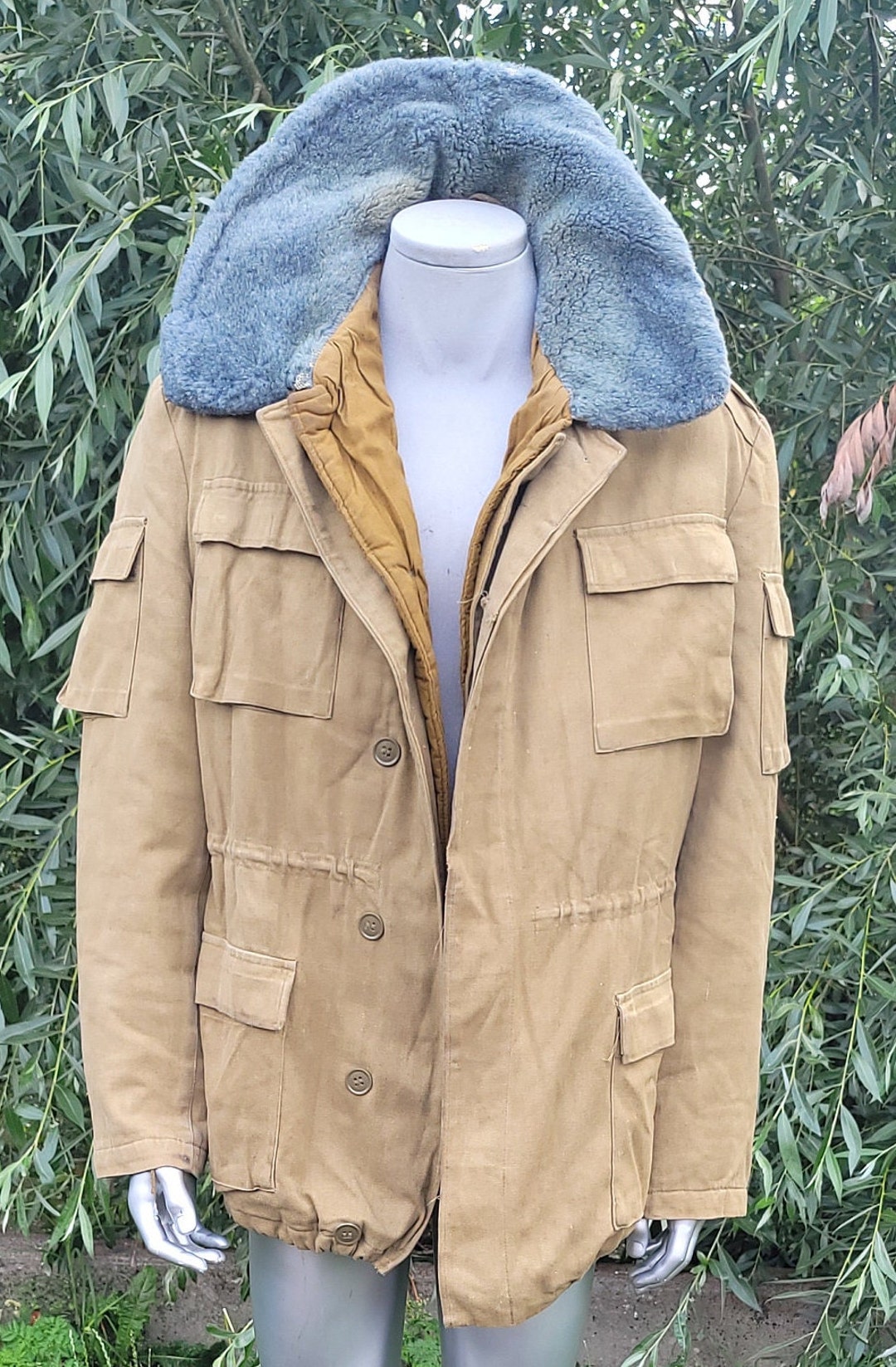 Army Winter Military Jacket With Pistol Pocket 1980s - Etsy