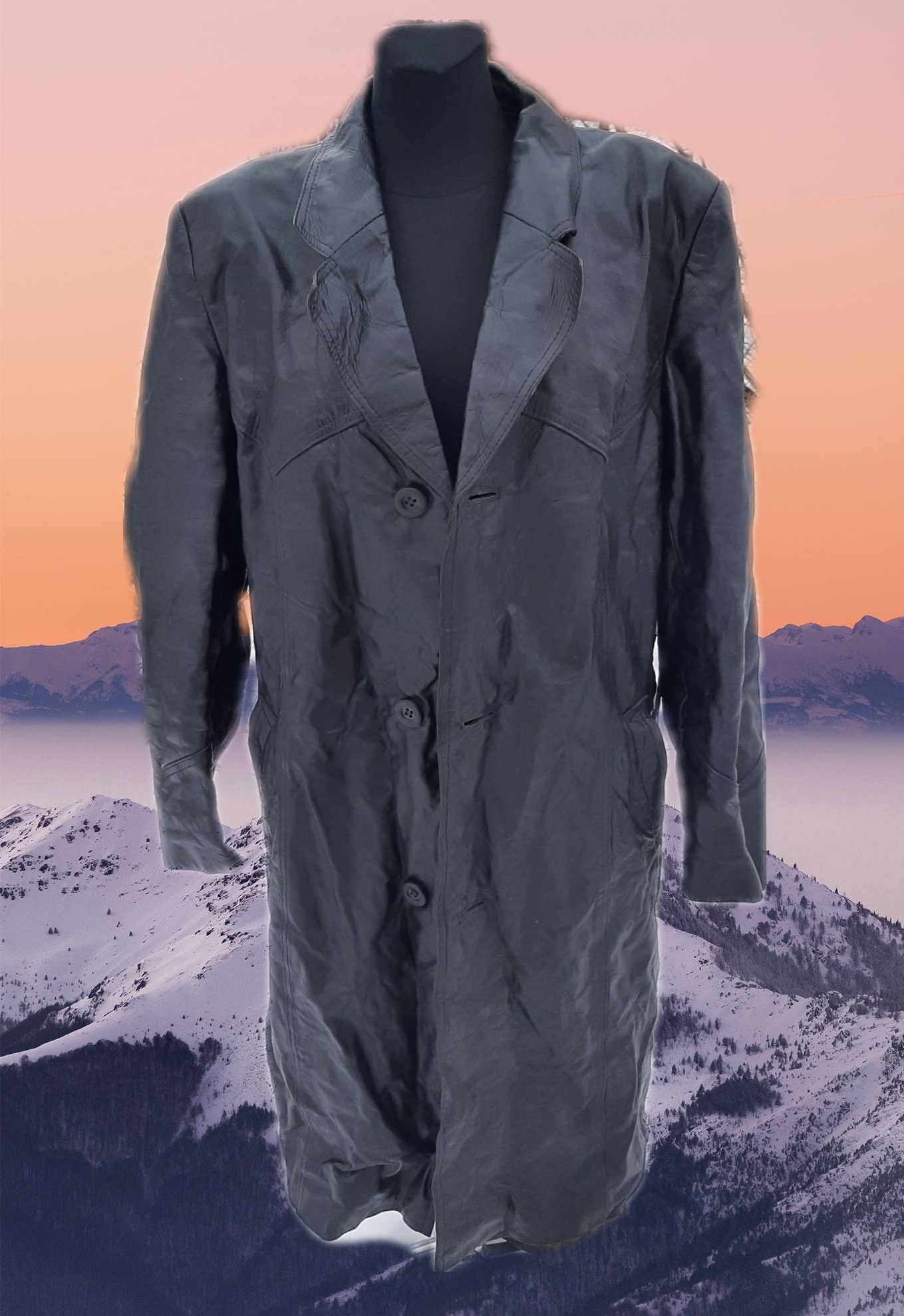 Vintage Leather Soviet Coat KGB USSR | Etsy