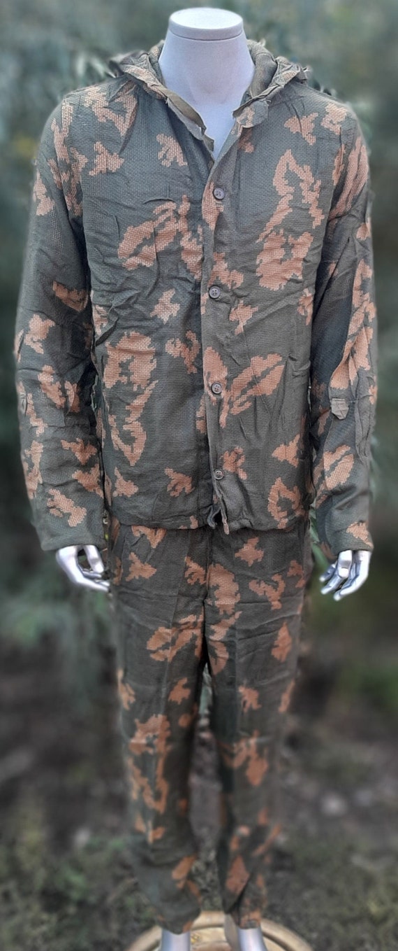 Vintage military Soviet camouflage uniform KZS USSR - Gem