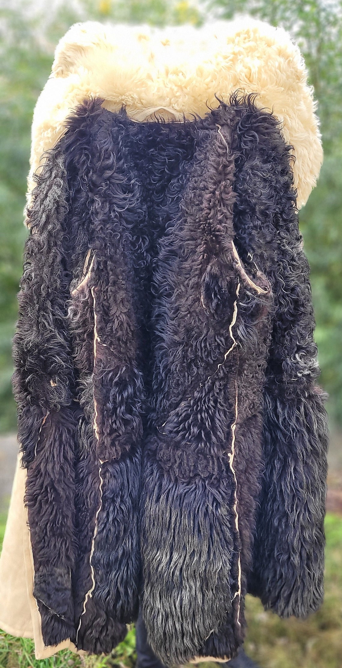 Vintage Rare Military Fur Coat Made Natural Sheepskin Huge - Etsy