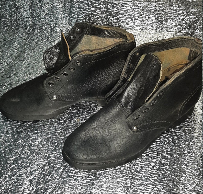 Military Soviet Leather Boots With USSR Laces - Etsy