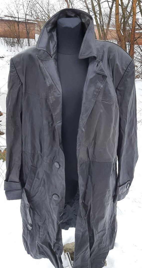 Soviet military leather coat KGB USSR - Gem