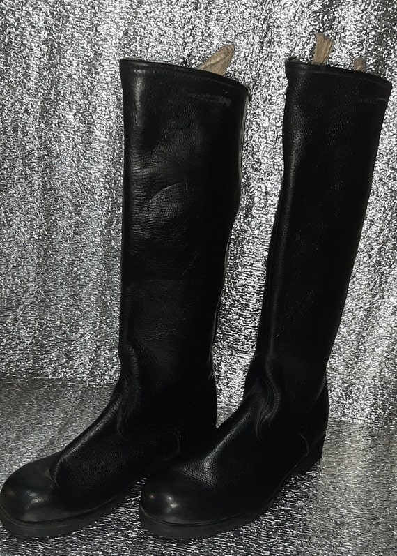 Soviet military leather boots yuft officers USSR - Gem
