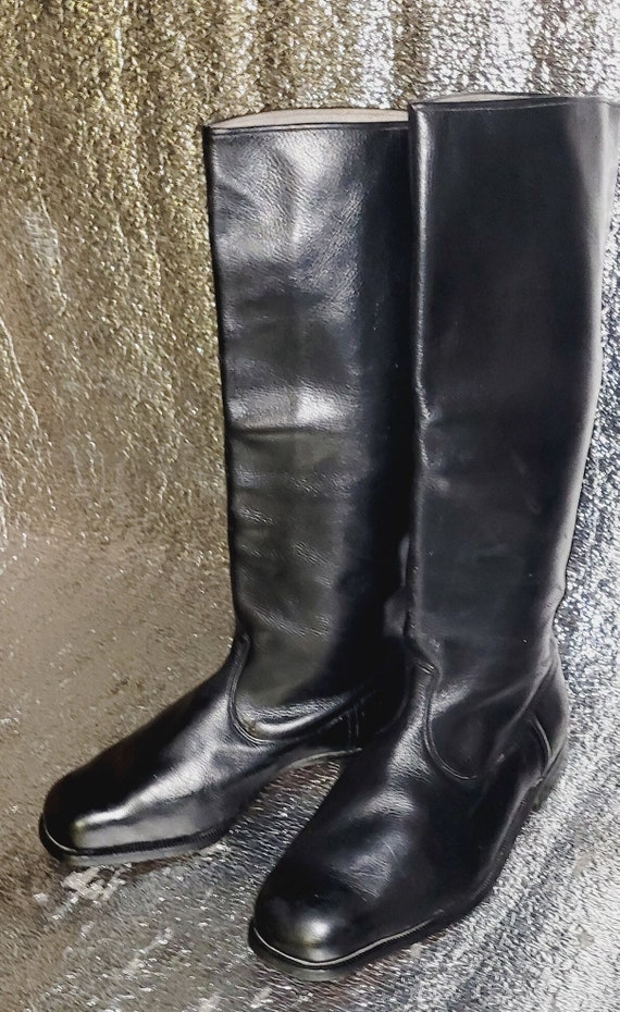 vintage military chrome boots - Gem