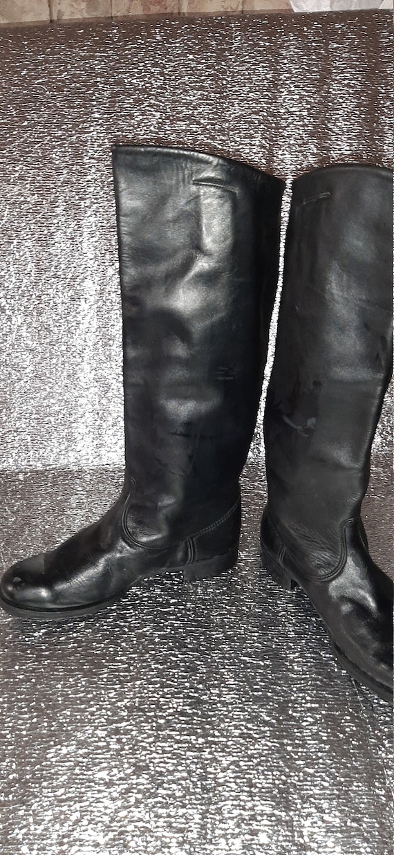 Chrome Boots Officer Soviet Army USSR - Gem