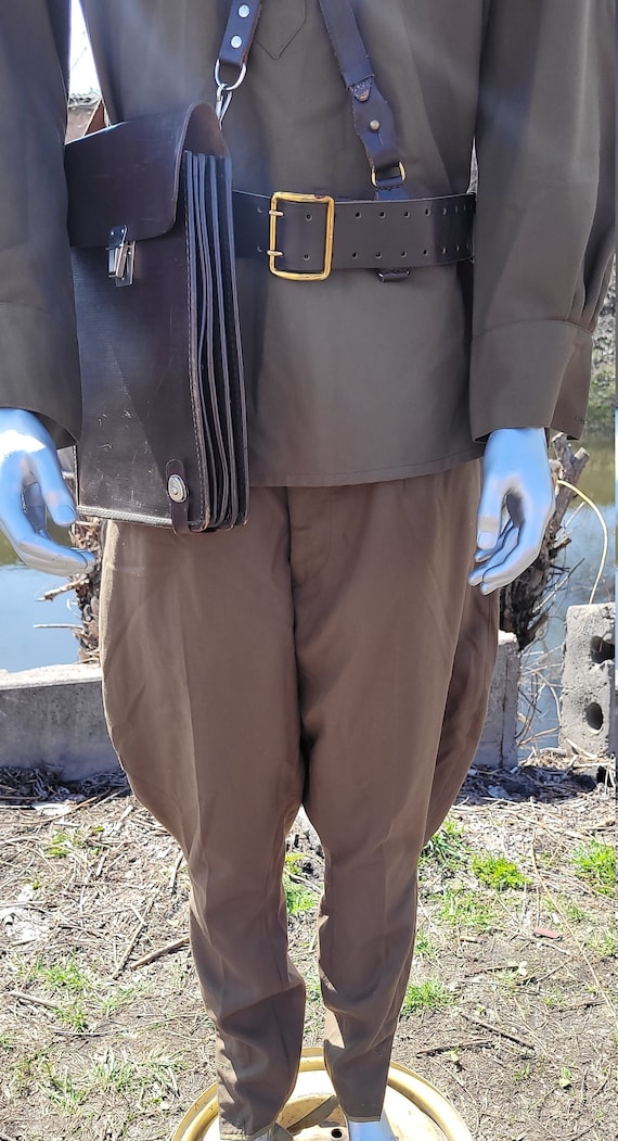 Vintage rare uniform of the red army + leather field … - Gem