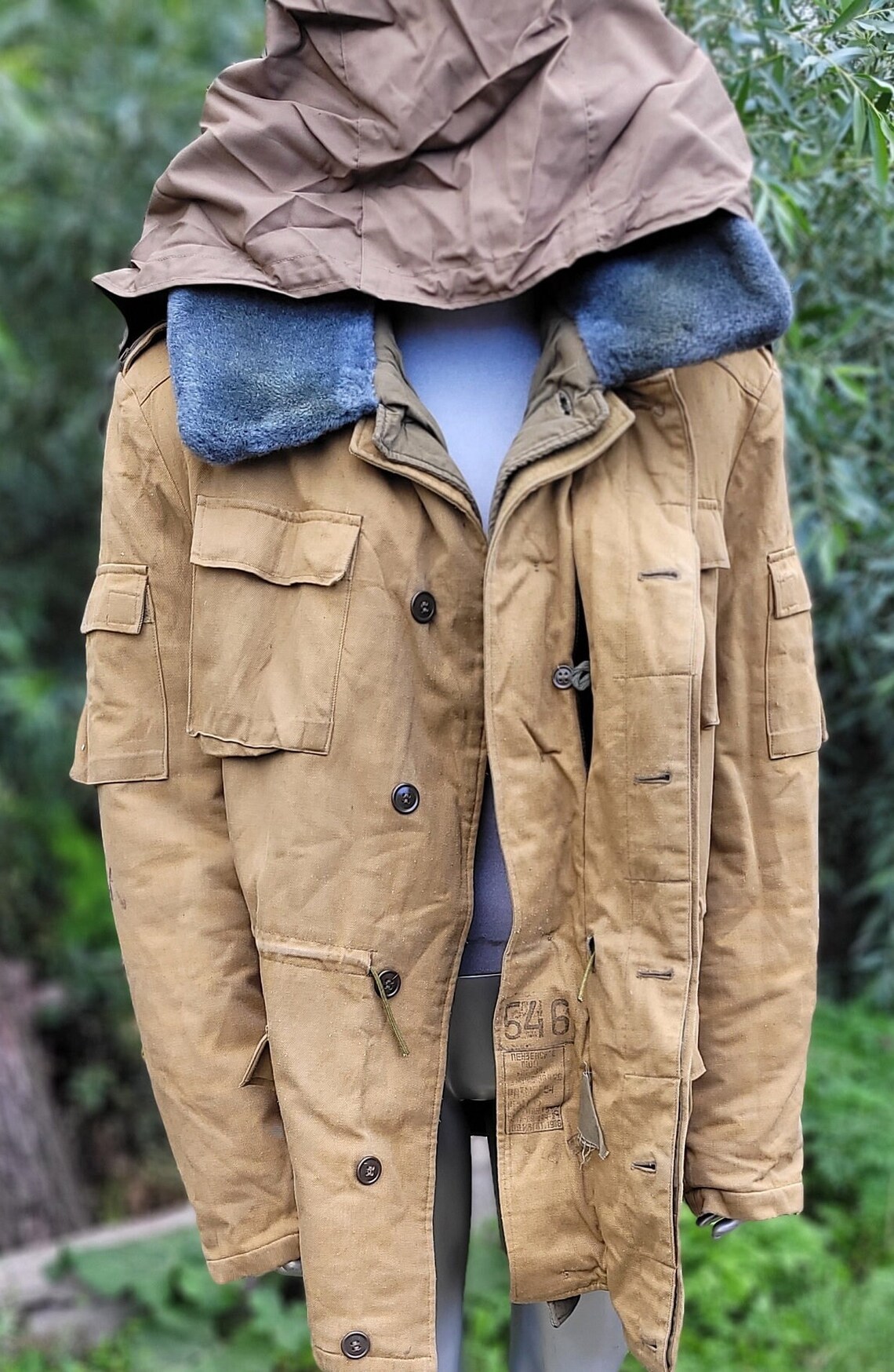 Vintage Military Winter Combat Jacket Afghan With Pistol - Etsy