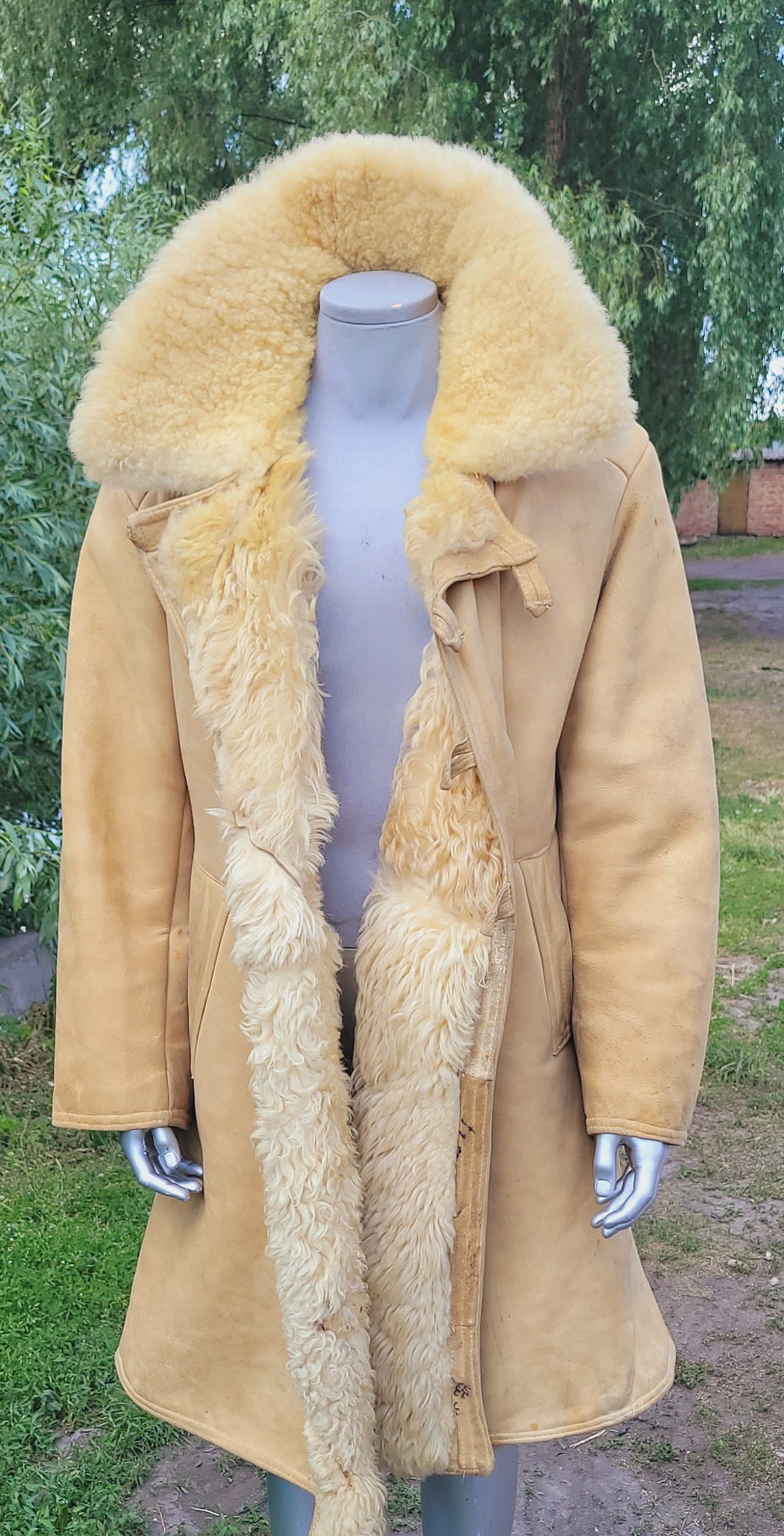 Vintage Military Fur Coat Natural Sheepskin USSR Army - Etsy