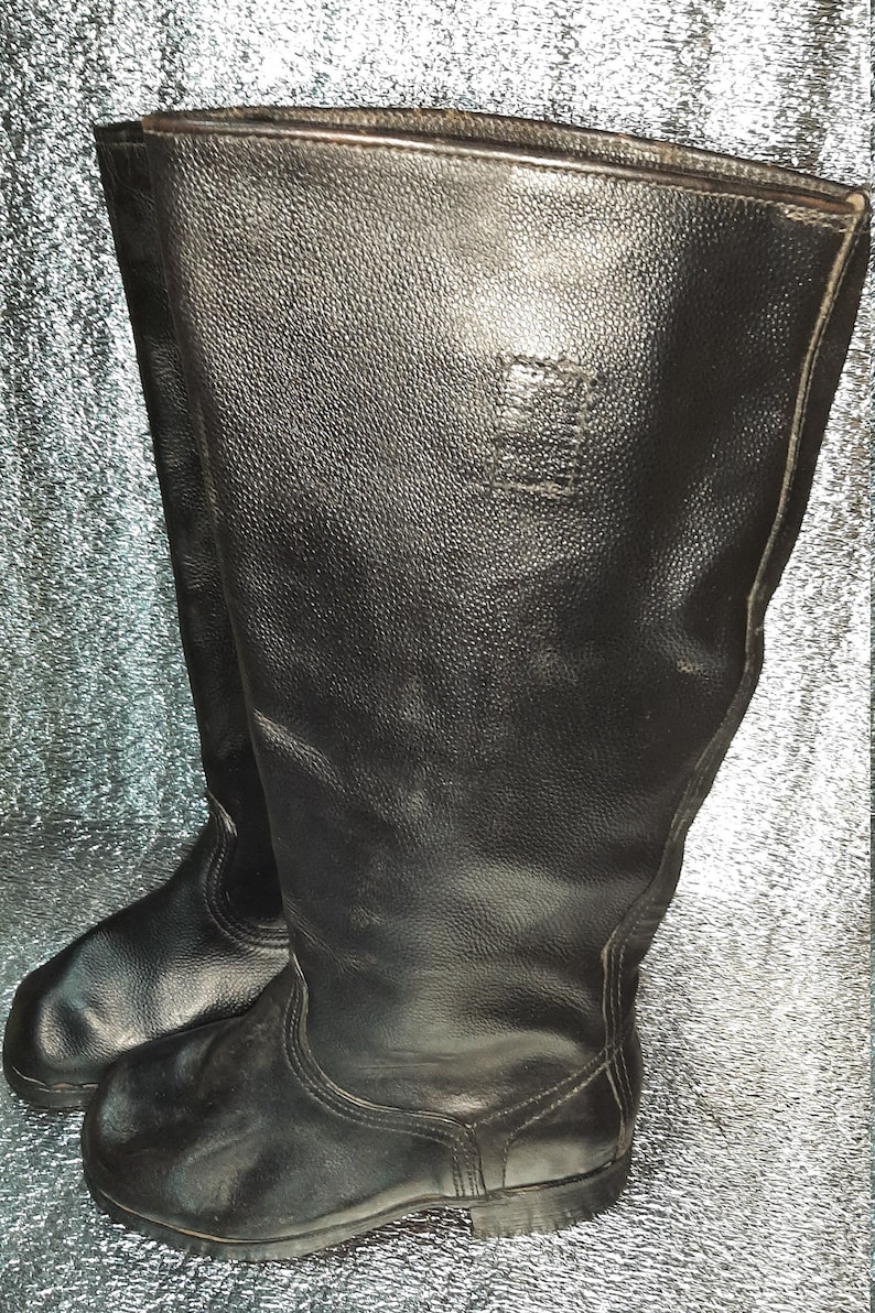 Vintage Soviet leather boots of the USSR army | Etsy