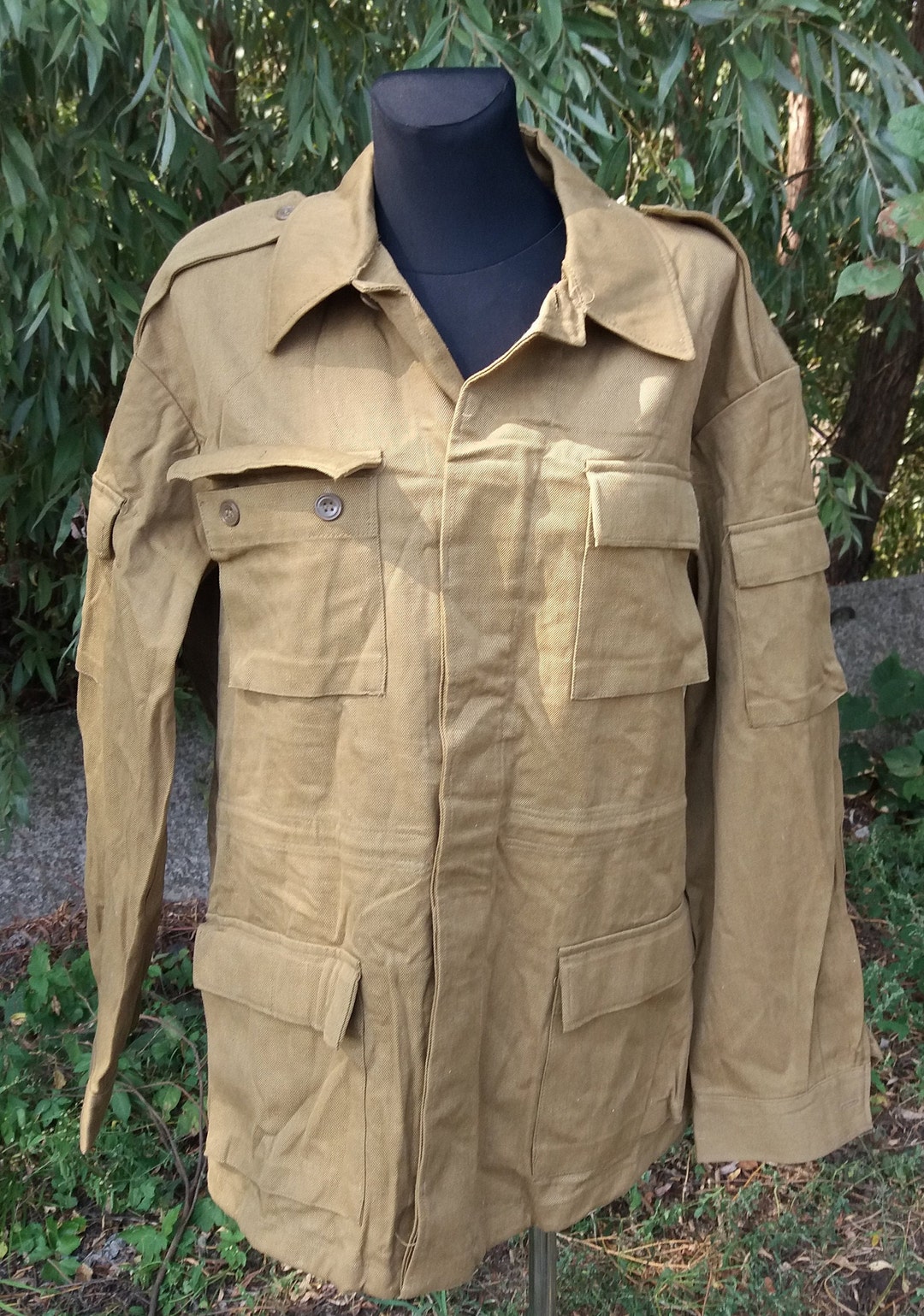 Vintage 1980s Sand Cotton Suit, Jacket Pants Set USSR Soviet Classic ...