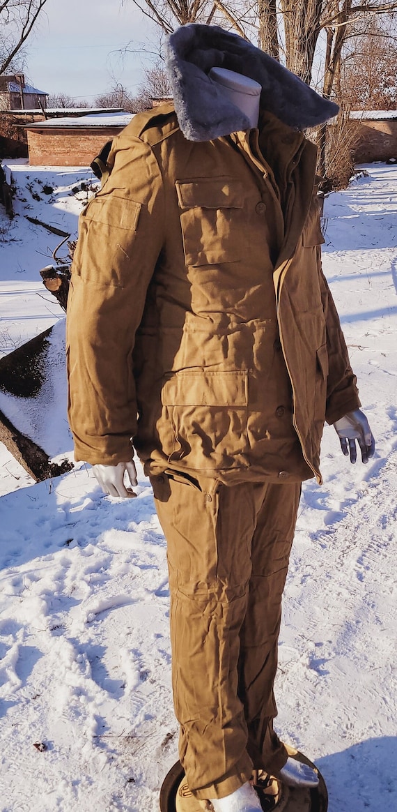 Military winter uniform Afghan jacket with pocket for… - Gem