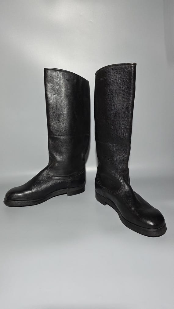 Vintage military leather boots Soviet Army USSR - Gem