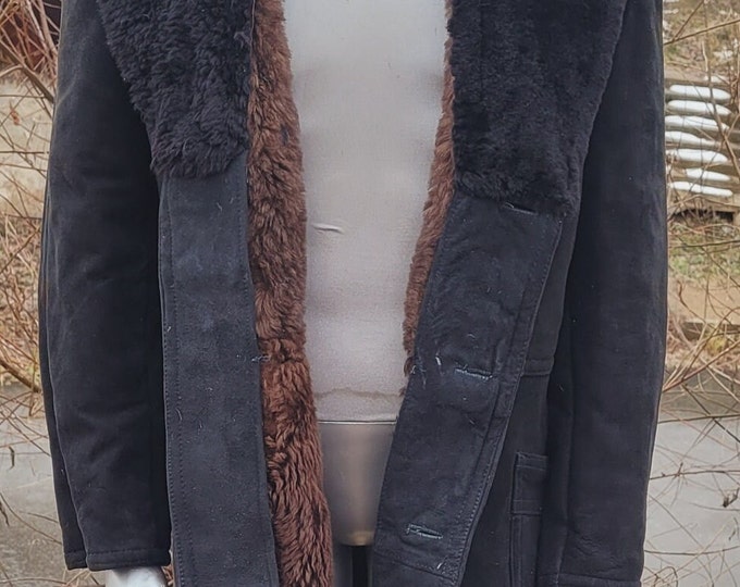 Vintage Military Fur Coat Natural Sheepskin Highest Command Staff USSR ...