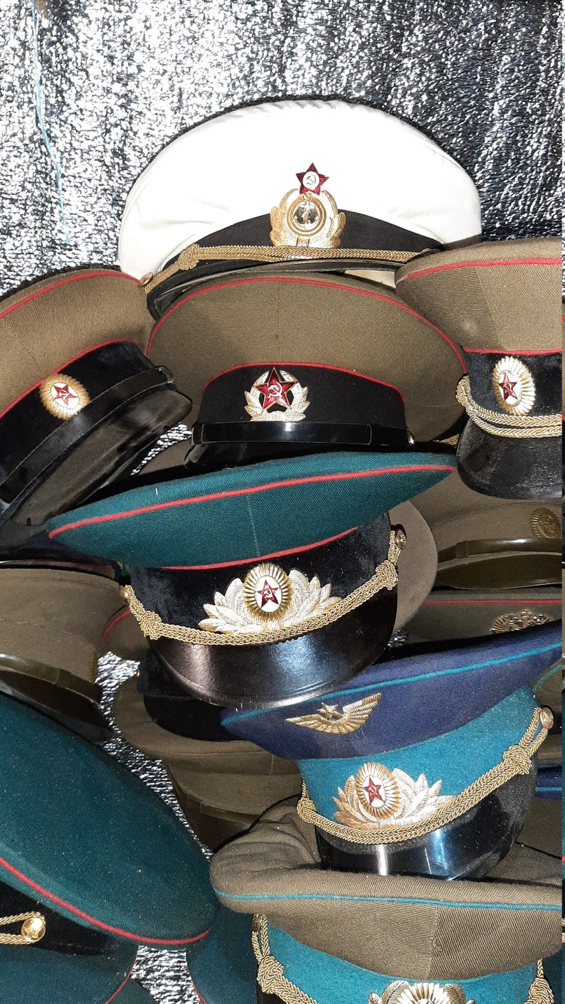 Vintage Soviet Caps Military Officers USSR Army - Etsy