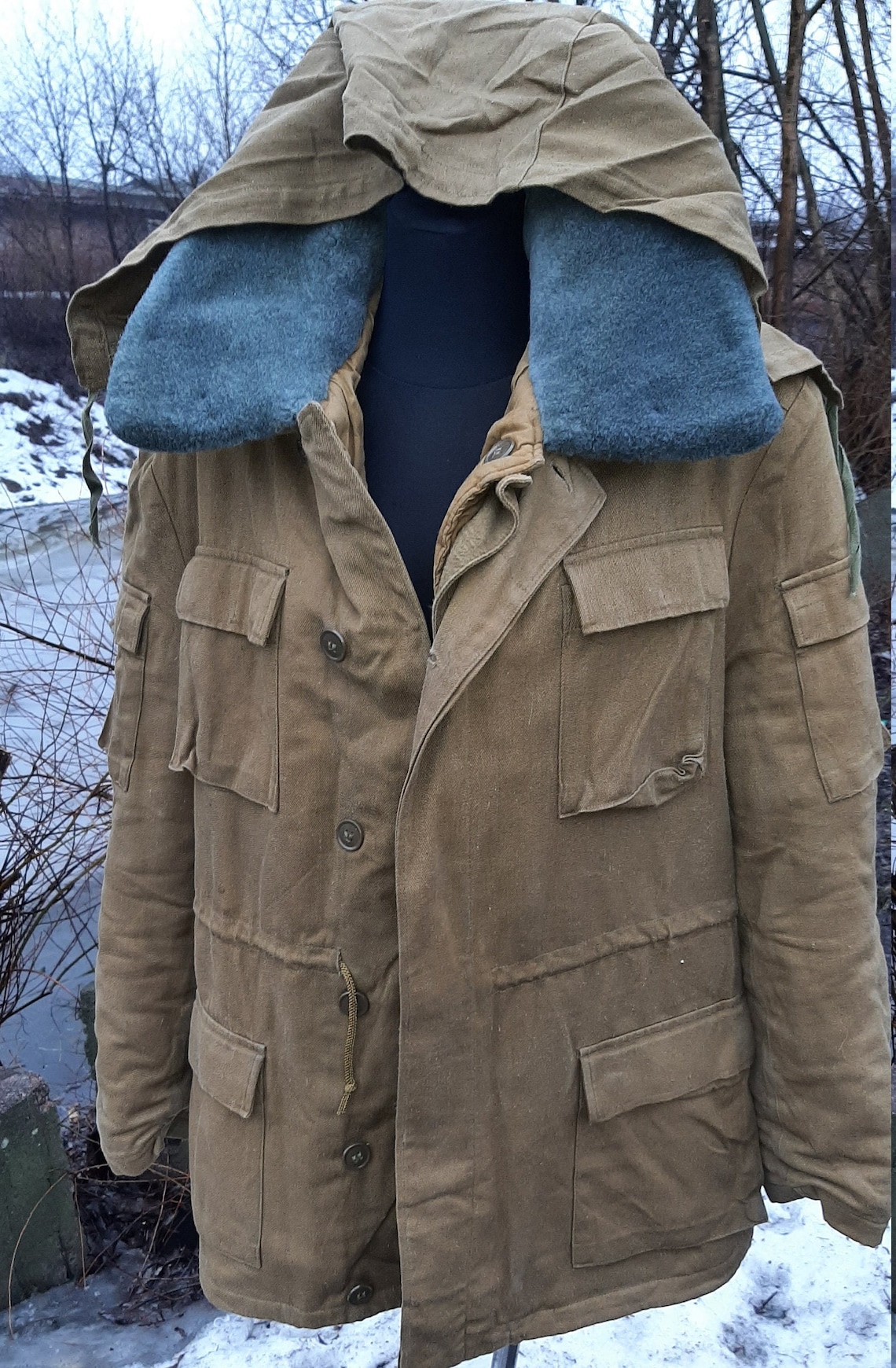 Military winter jacket Soviet Afghanistan USSR | Etsy