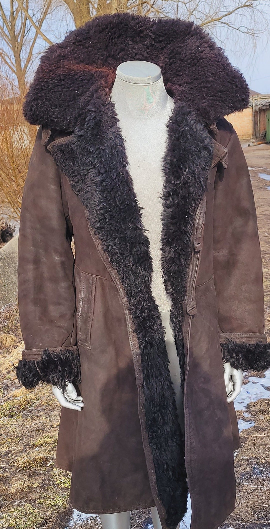 Vintage Military Fur Coat BEKESH Natural Sheepskin USSR Army - Etsy